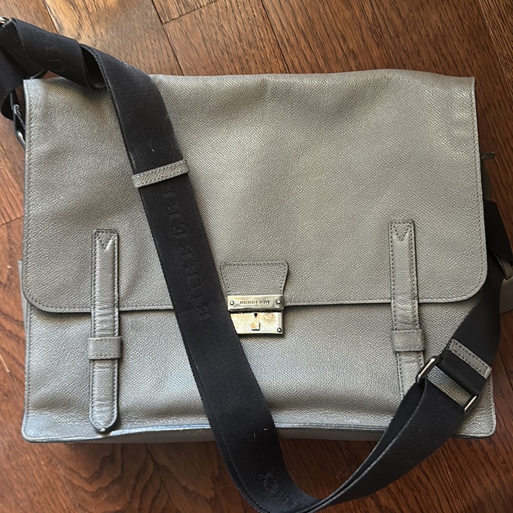 Burberry Buttery Soft Leather Messenger Bag - Gem